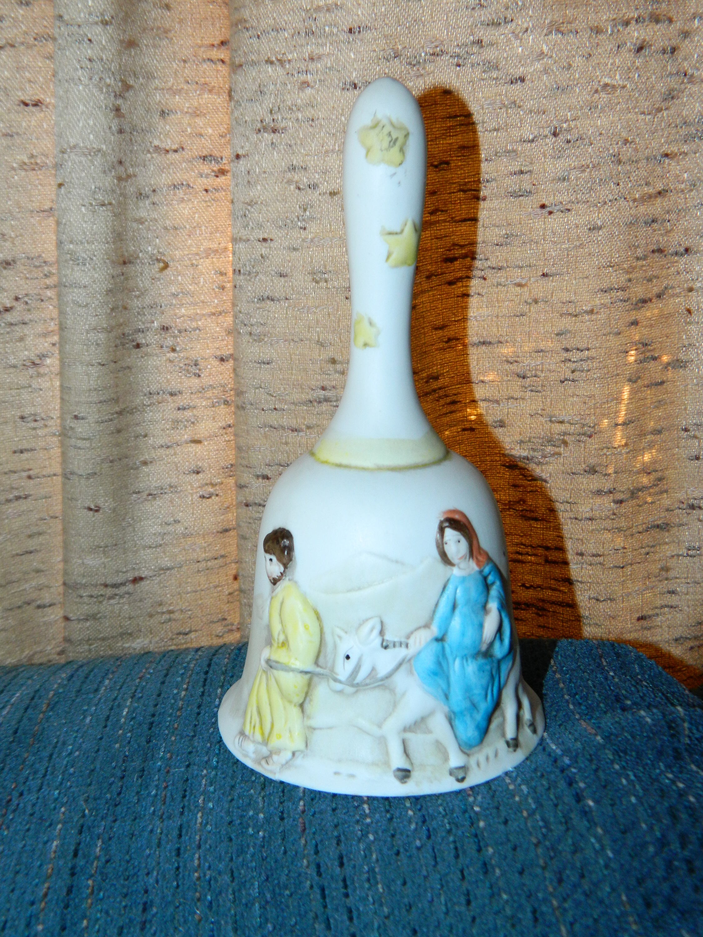 Vintage Nativity Bell~christmas Bell~holiday Bell~a Ceramic Religious ...