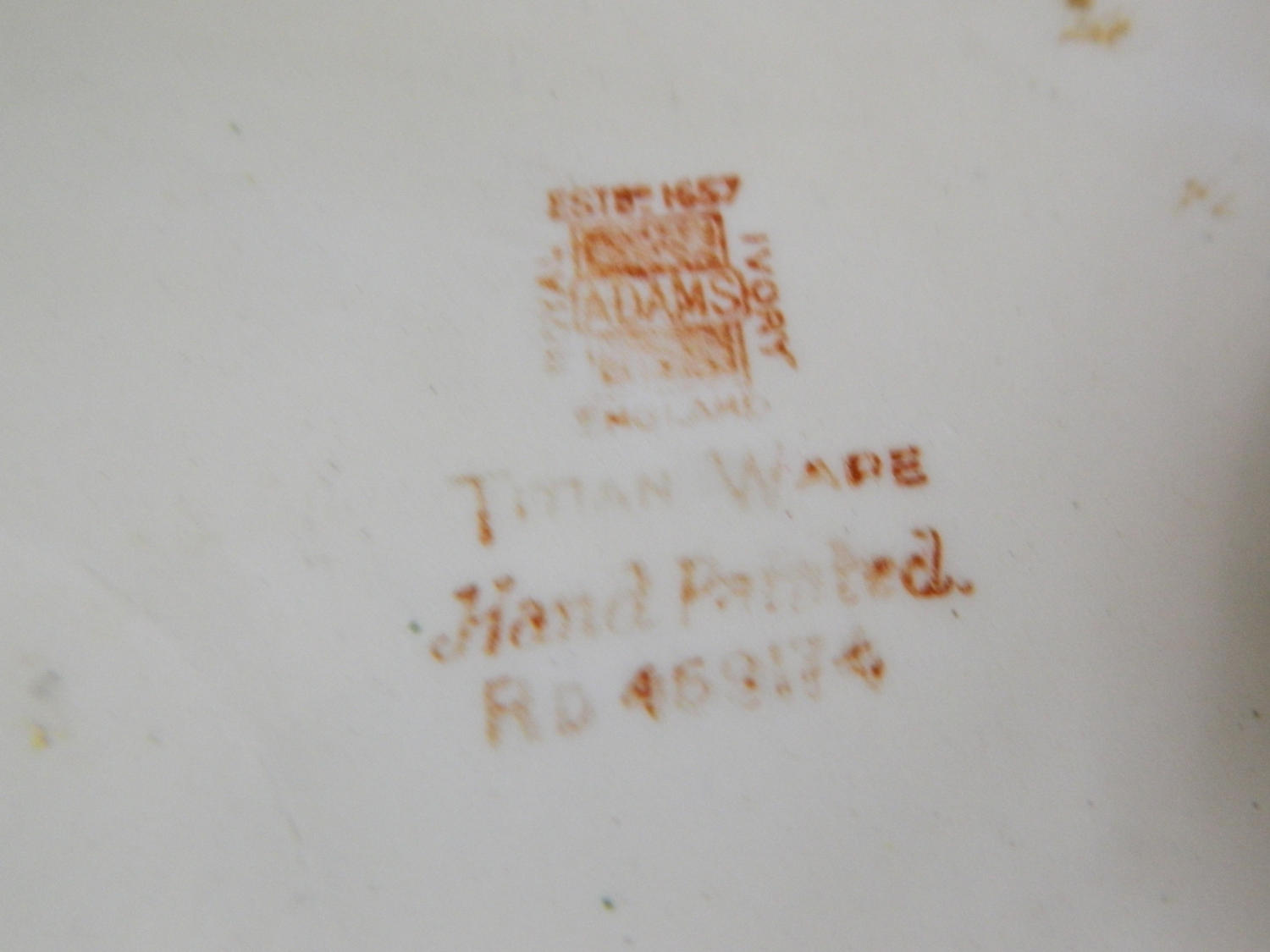 A Hand Painted Titian Ware Plattervintage Royal Adam's - Etsy