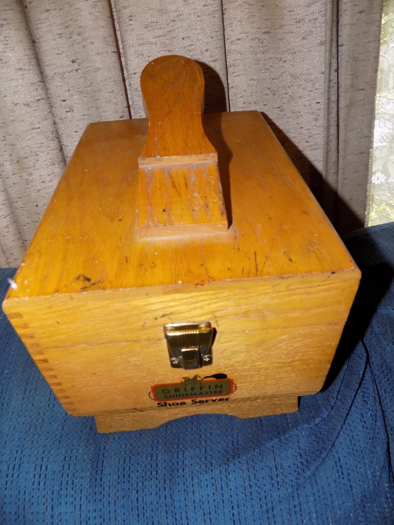 Griffin Shinemaster Wooden Shoe Shine Box. A Shoe Valet to Keep ...