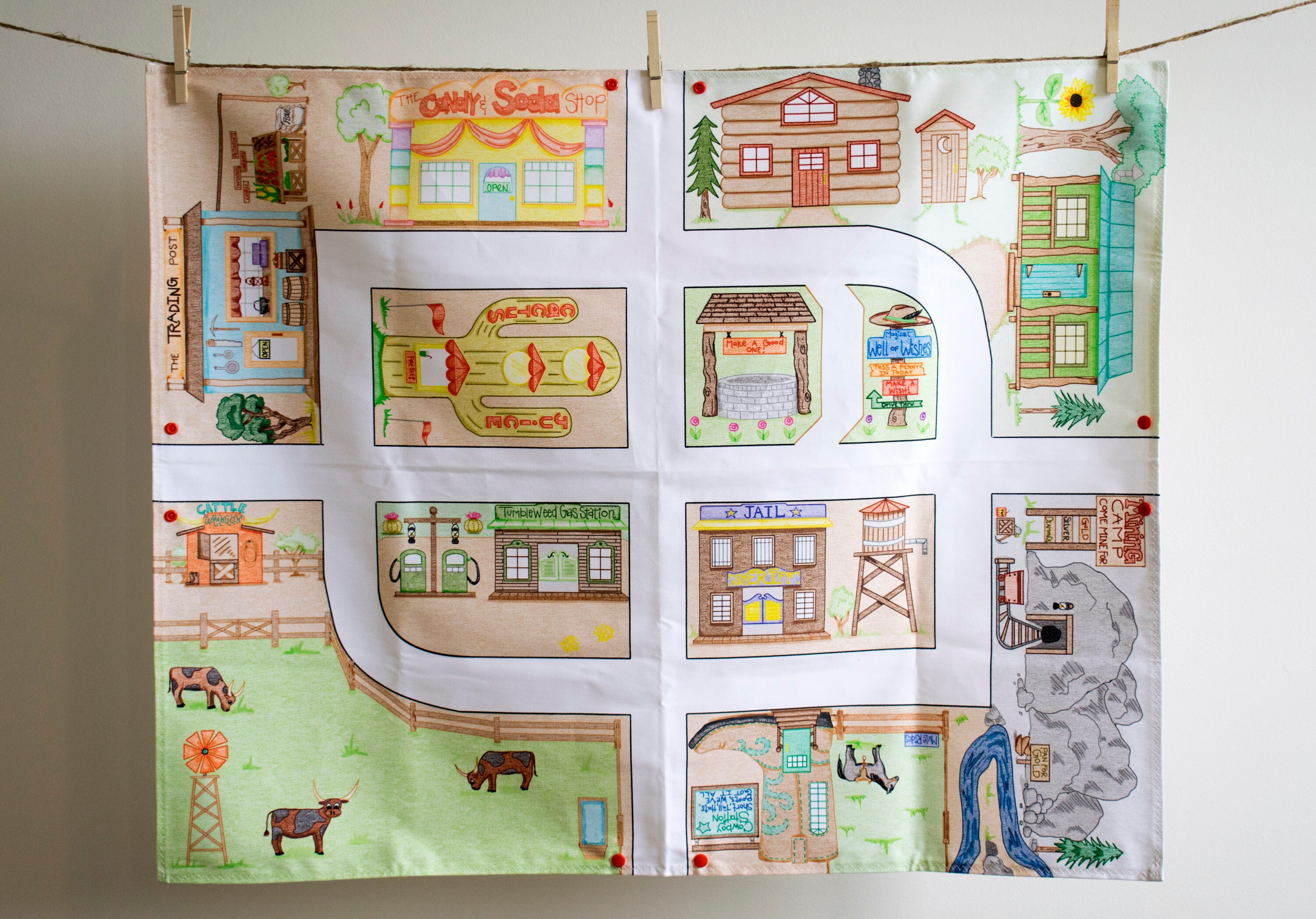 Toys & Games Toys Car Play Mat: CampingTown Connectable 36x29 Unique ...