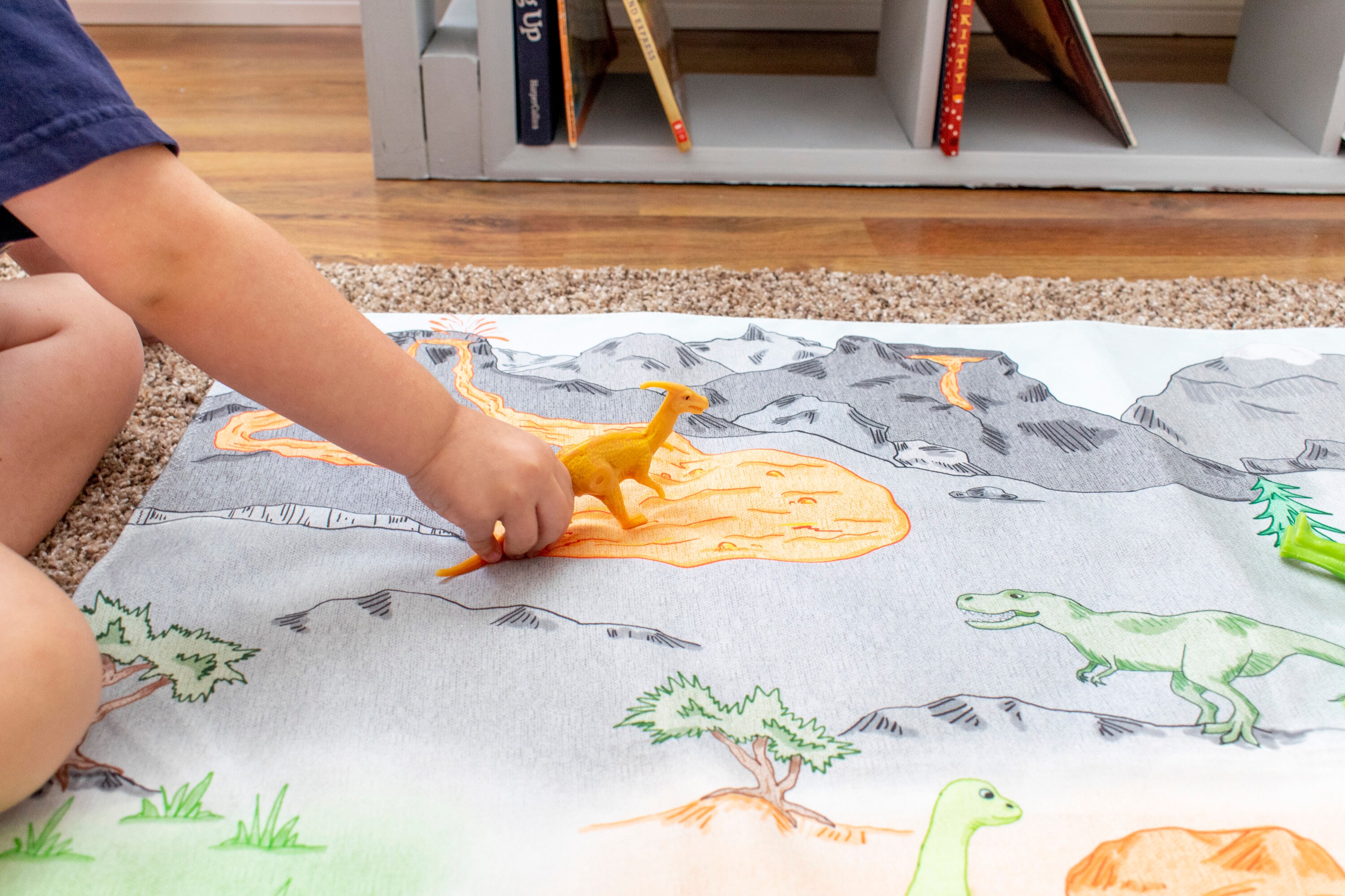 Dinosaur Play Mat: DinoTown Kids Toy Floor Mat Unique Kids | Etsy