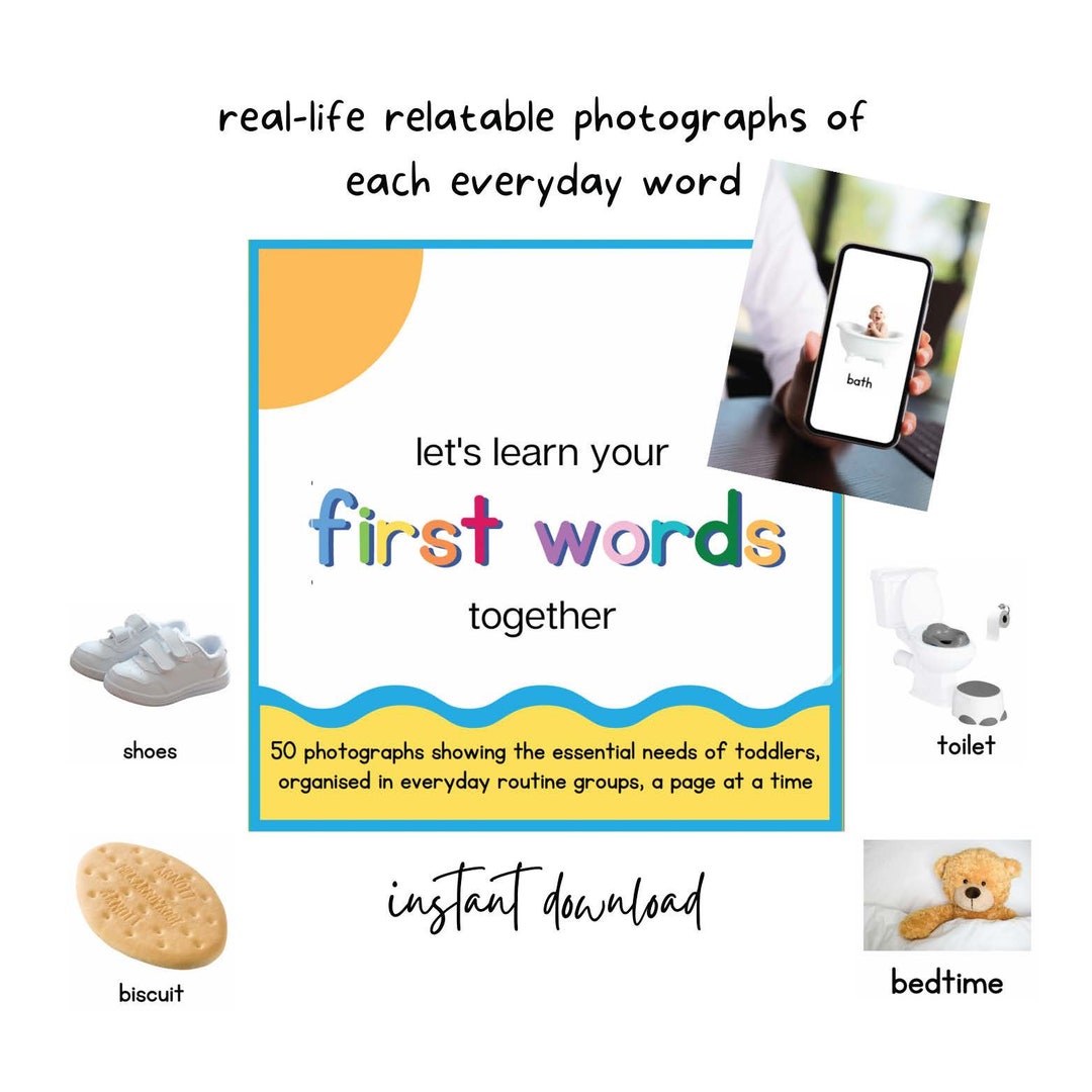 Lets Learn Your First Words Real Life Photographs/toddler/printable ...