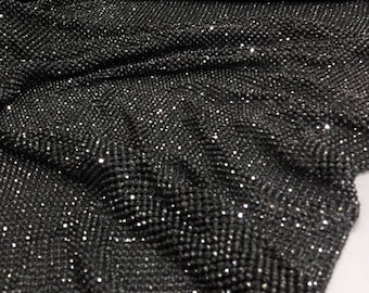 Rhinestone Fabric | Etsy