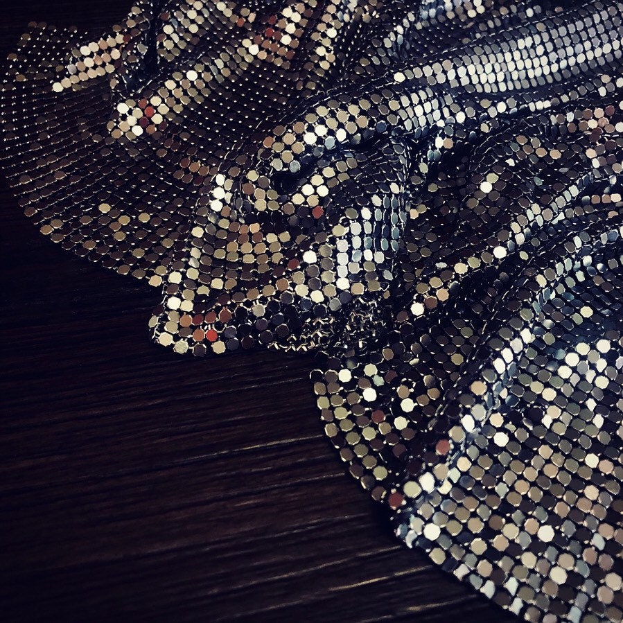 Gun Metal Mesh Fabric