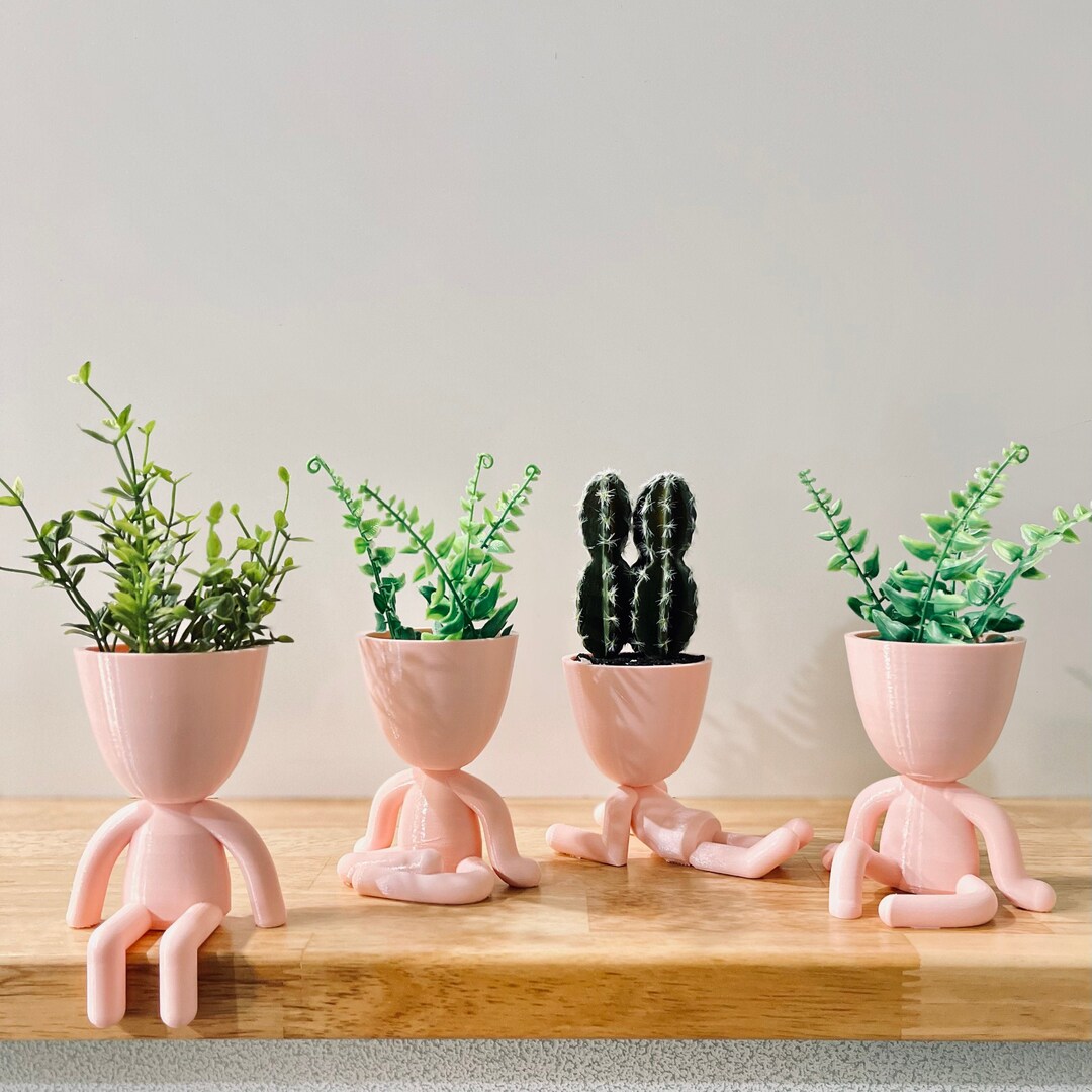 Baby Pink Classic Mini Plant Buddy Plant Holder Unique Gift Home Decor ...