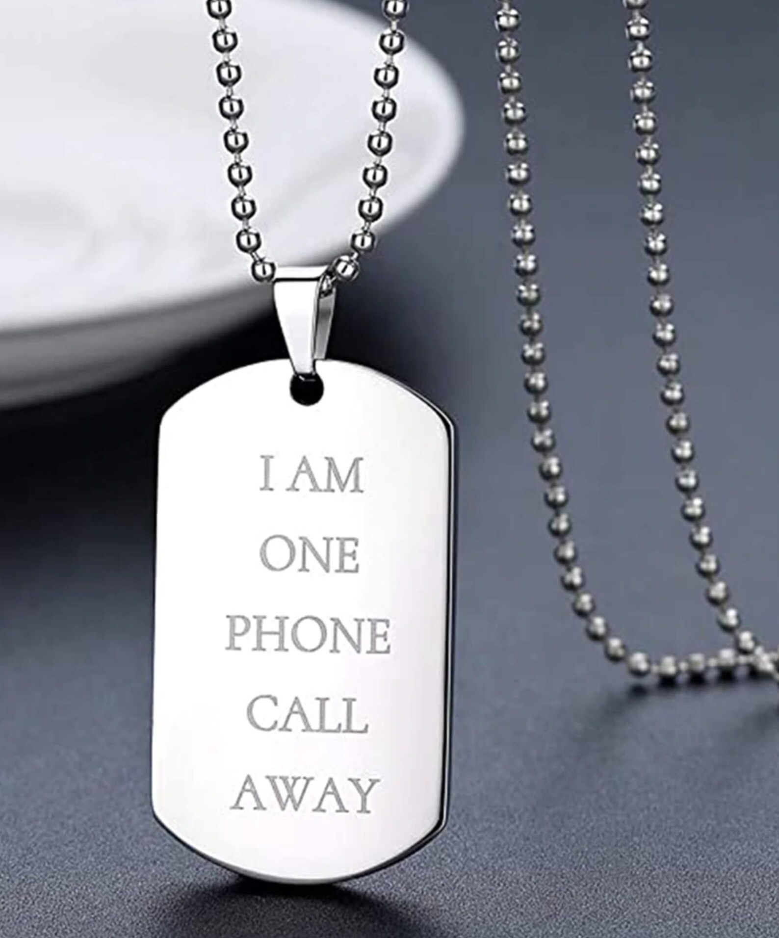 Dog Tag Necklace Dog Tag Military Army Nameplate Engraved ID - Etsy