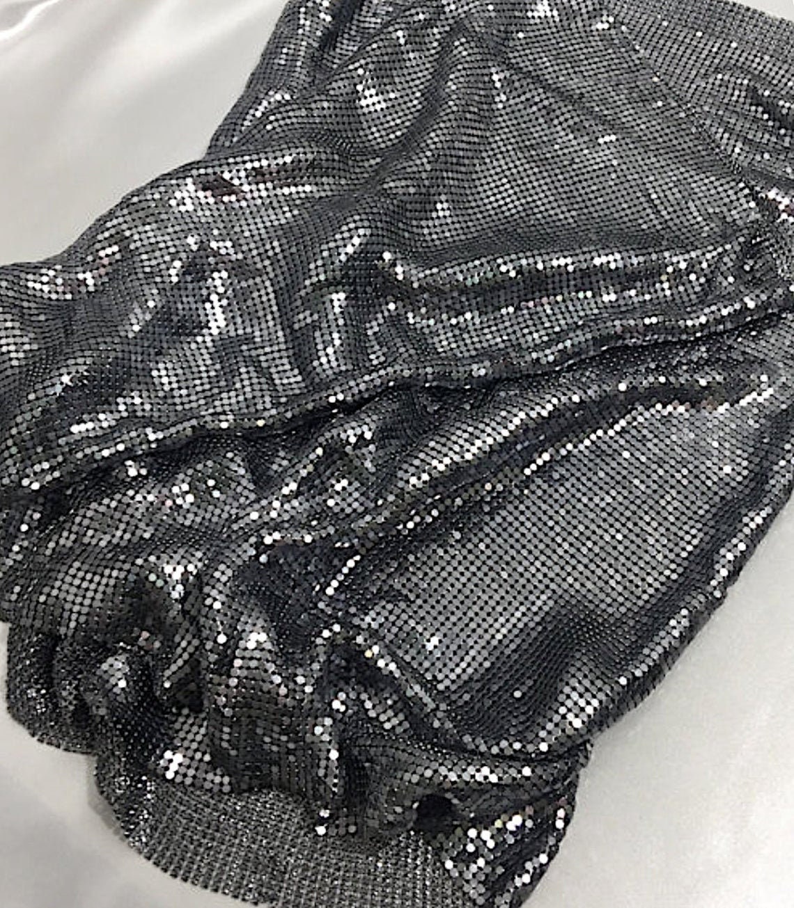 Gun Metal Mesh Fabric