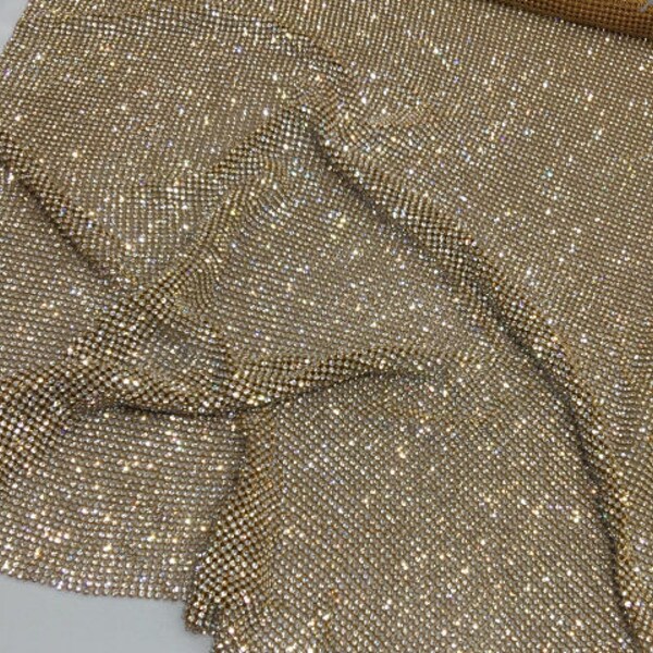 Rhinestone Fishnet Fabric - Etsy