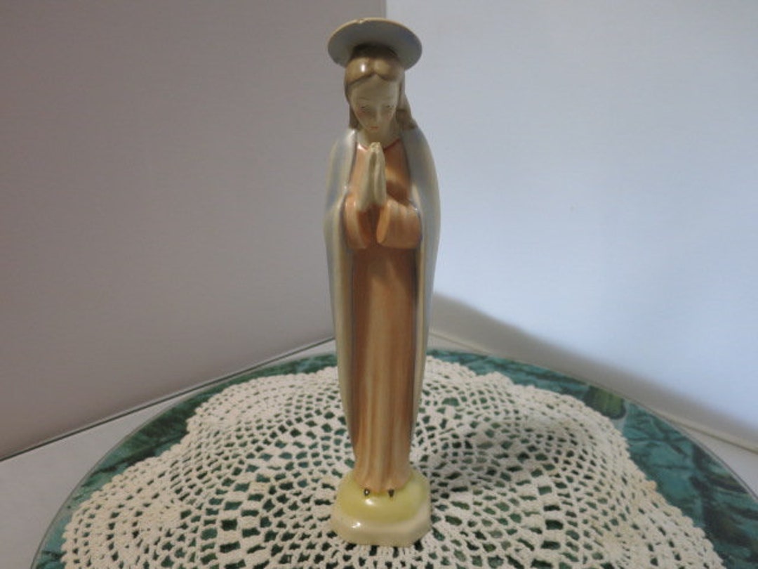 Vintage Madonna Blessed Virgin Mary Goebel Hummel Figurine Statue Halo ...
