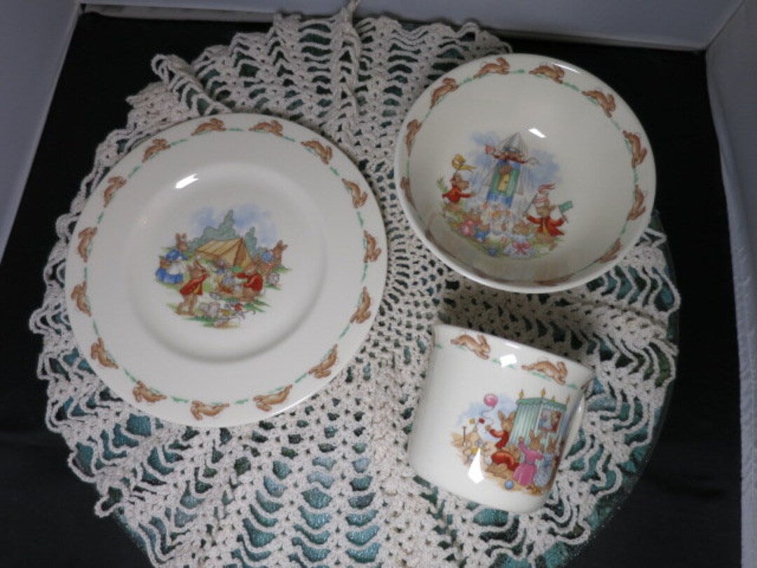 Royal Doulton Bunnykins Cup Puppet Show Ice Cream or Bowl Rocket or ...