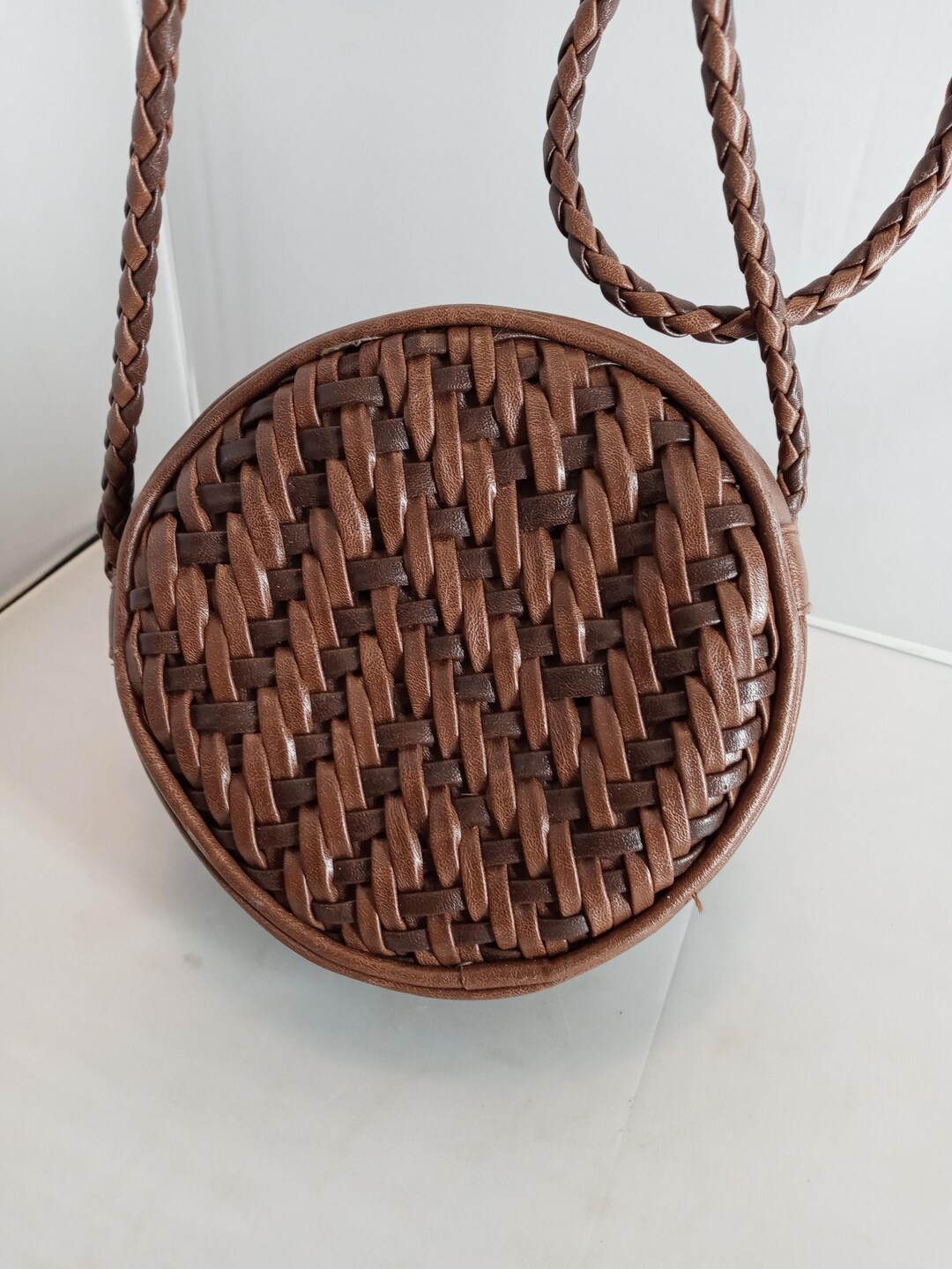 Vintage Tianni Round Shoulder Bag Cross Body 6 Inches Diameter With ...