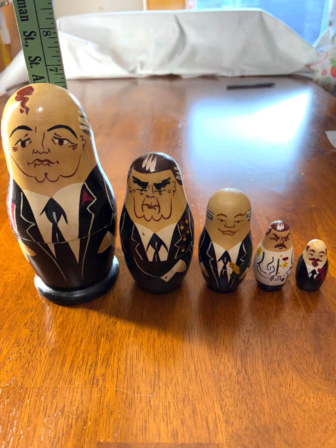 Vintage Nepectponka Nesting Dolls AKA Matryoshka Dolls Wooden Hand ...