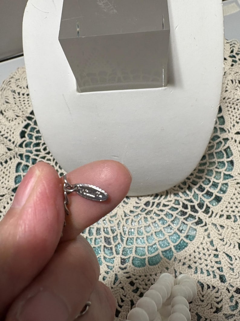 Victorian Collection Lee Mode 3 Strand Graduated White Beaded Necklace ...