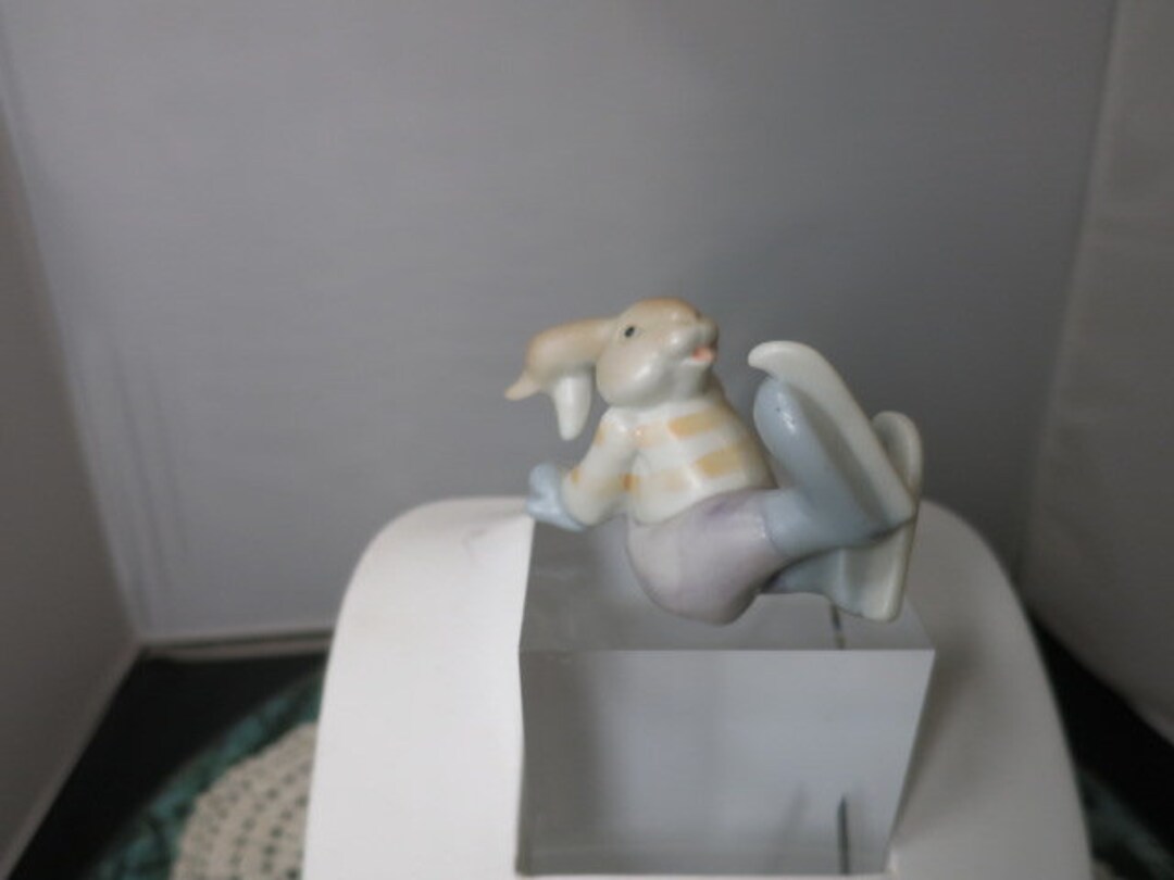 Vintage Fitz and Floyd Tumbled Bunny Rabbit Skating Figurine 1983 - Etsy