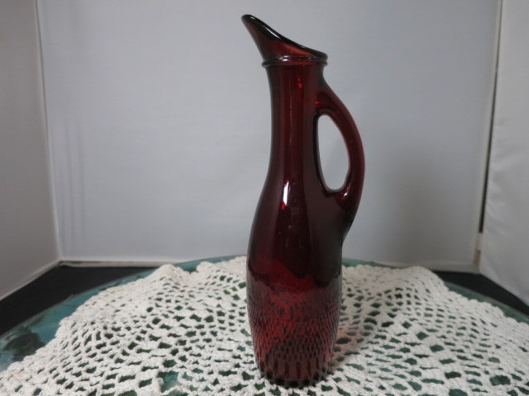 Anchor Hocking Royal Ruby Red Glass Pitcher Vintage 1950s - Etsy