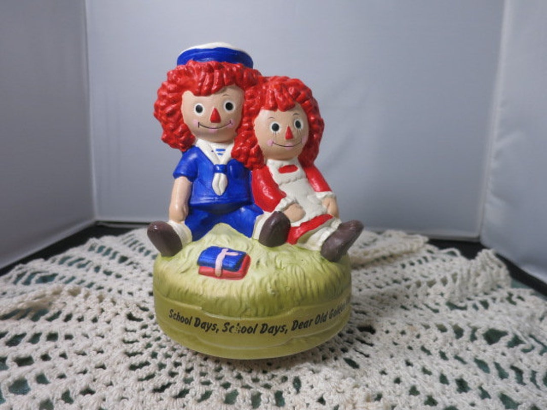 Vintage Raggedy Ann Raggedy Andy 1972 Chadwick Miller Japan Musical ...