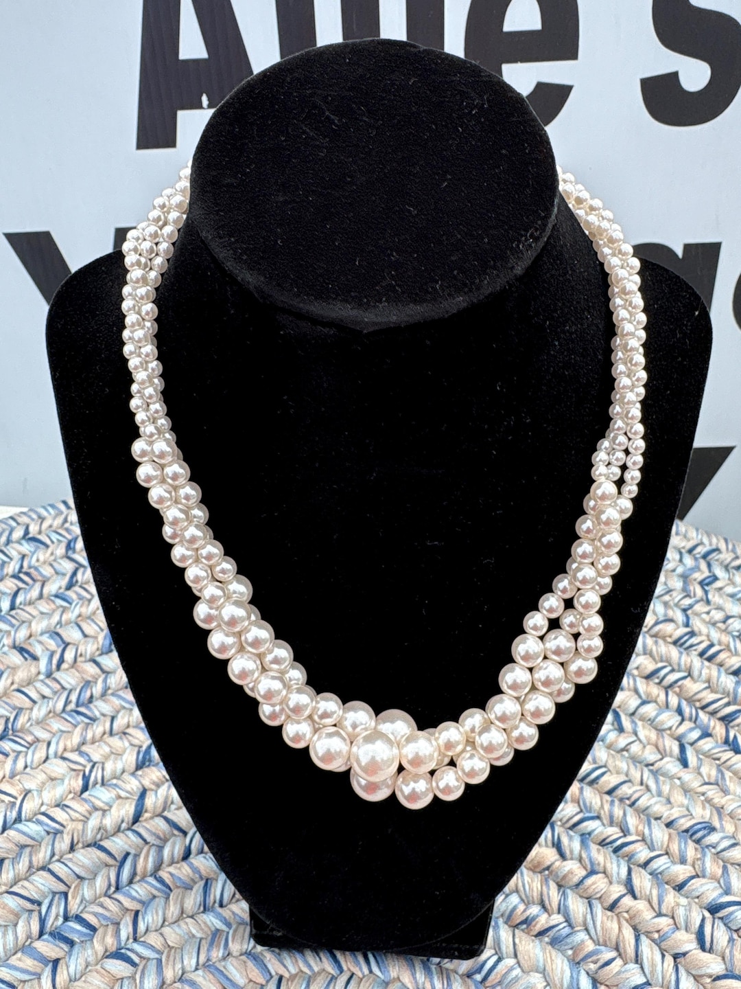 Vintage RMA White Faux Pearl Necklace 18 Inches - Etsy