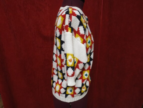 Vintage Carol Reed Short Sleeve Cardigan Sweater Size… - Gem