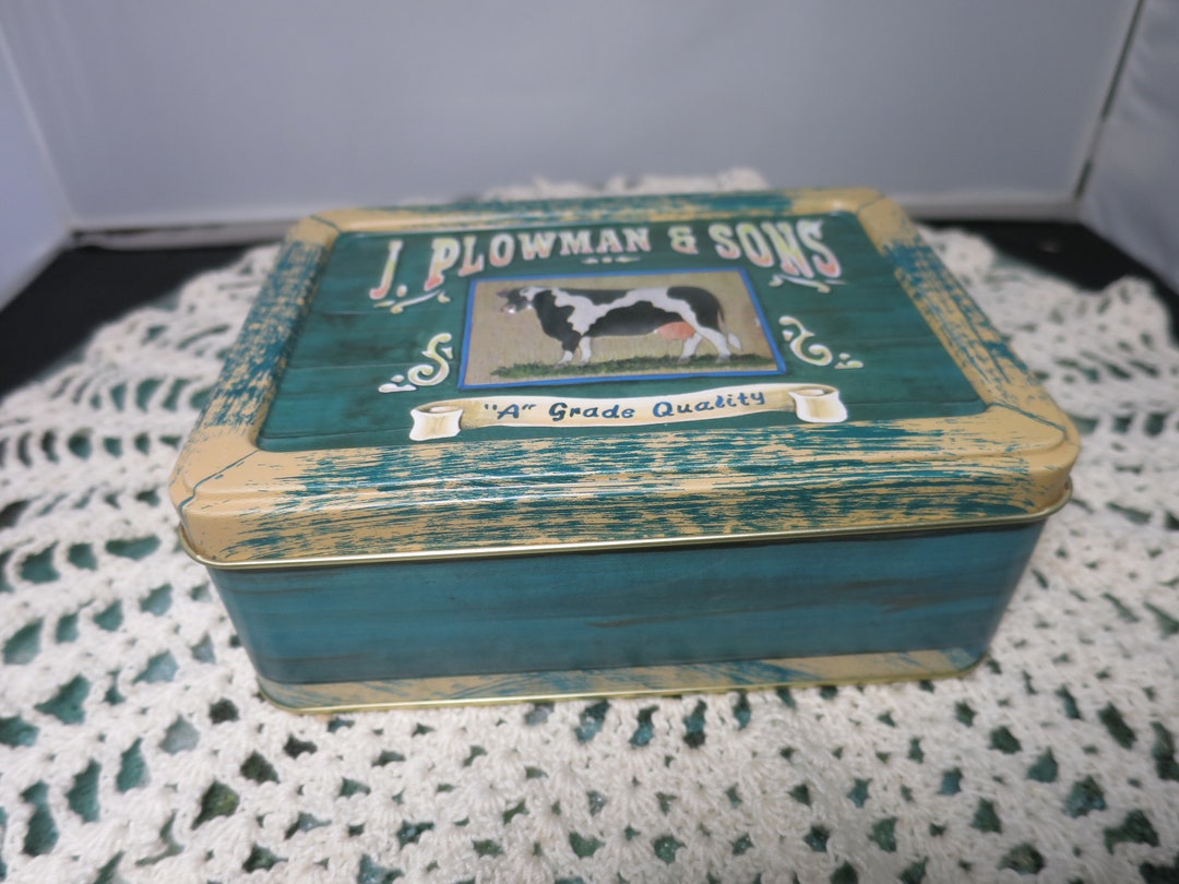 Vintage Cow Tin J. Plowman & Sons A Grade Quality Cow Farm Tin - Etsy