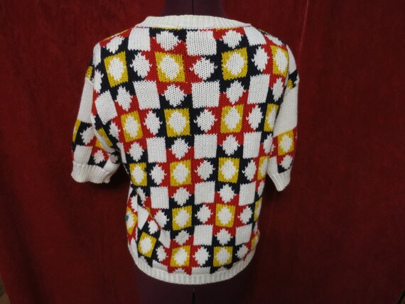 Vintage Carol Reed Short Sleeve Cardigan Sweater Size… - Gem