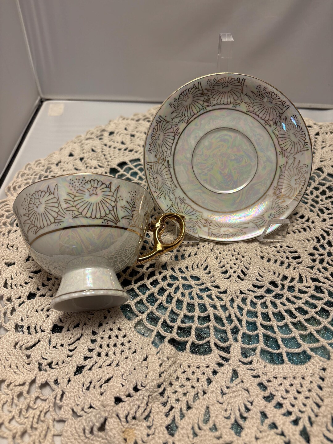 Lusterware Cup and Saucer With Gold Trim Made in Japan Mid Century - Etsy