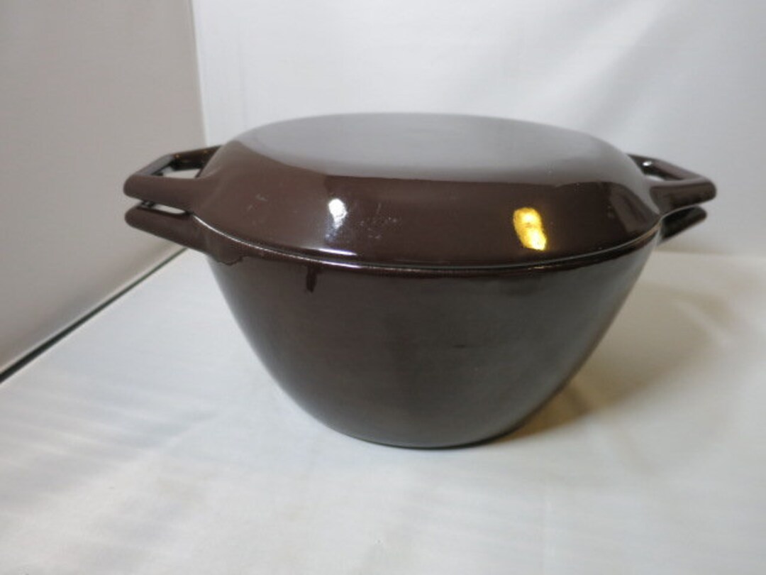 Vintage COPCO Denmark Brown Enameled Cast Iron Dutch Oven - Etsy Canada