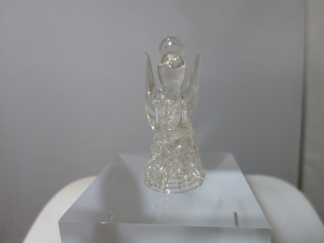 Vintage Spun Glass Angel Figurine 2 1/4 Inches - Etsy