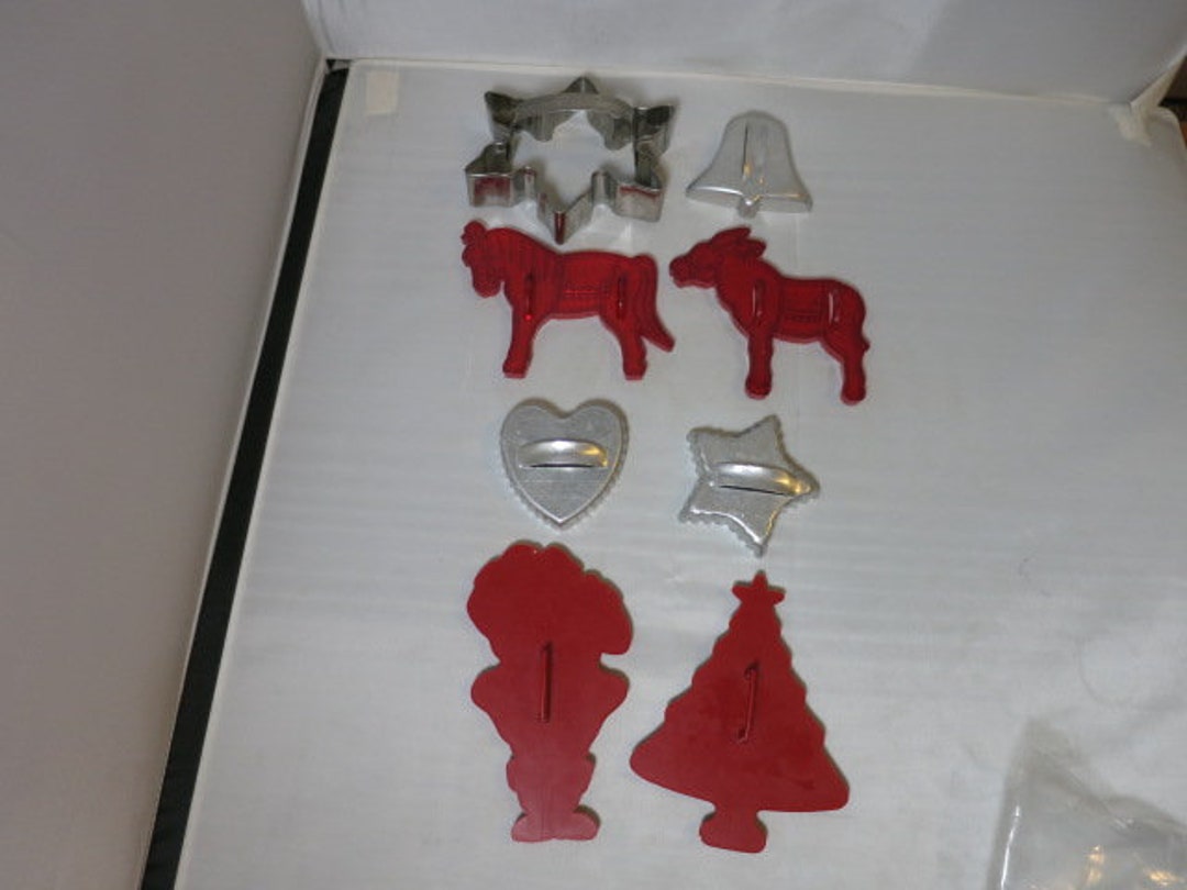 Vintage Cookie Cutter Choice Listing Poinsettia Bell or Donkey Horse or ...