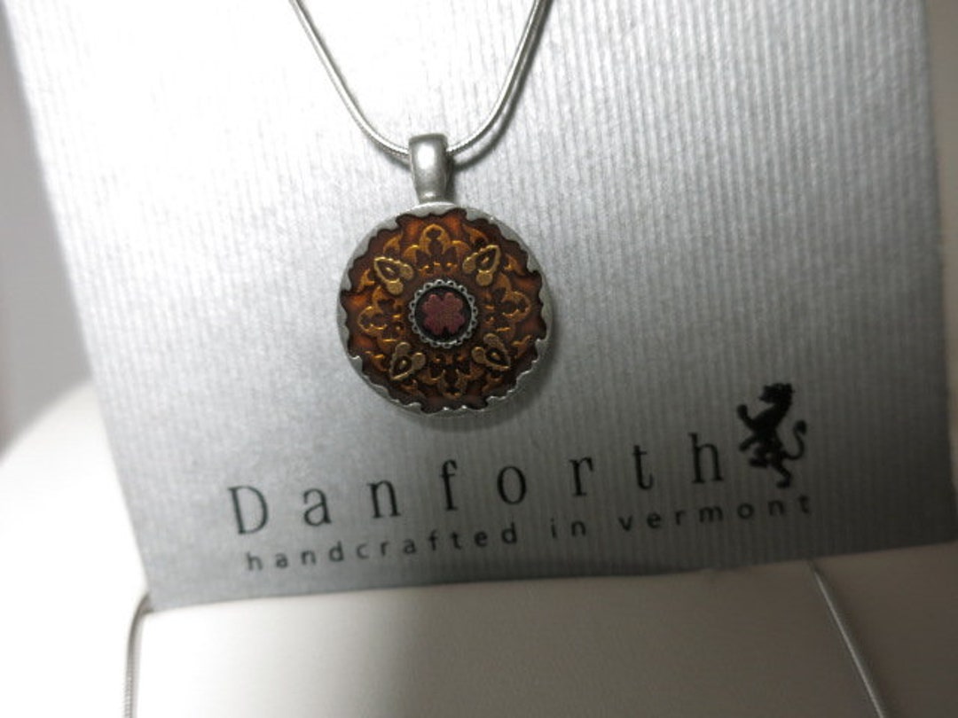 Vintage Danforth Pewter Necklace Choice Listing Medallion 18 Inches ...