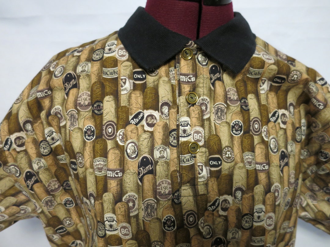 Vintage Premium Divots Since 1975 Cigar Abstract Shirt Mens Short ...