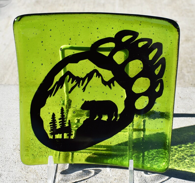 Handmade Native American Fused Glass Plate with a Traditional Yurok ...