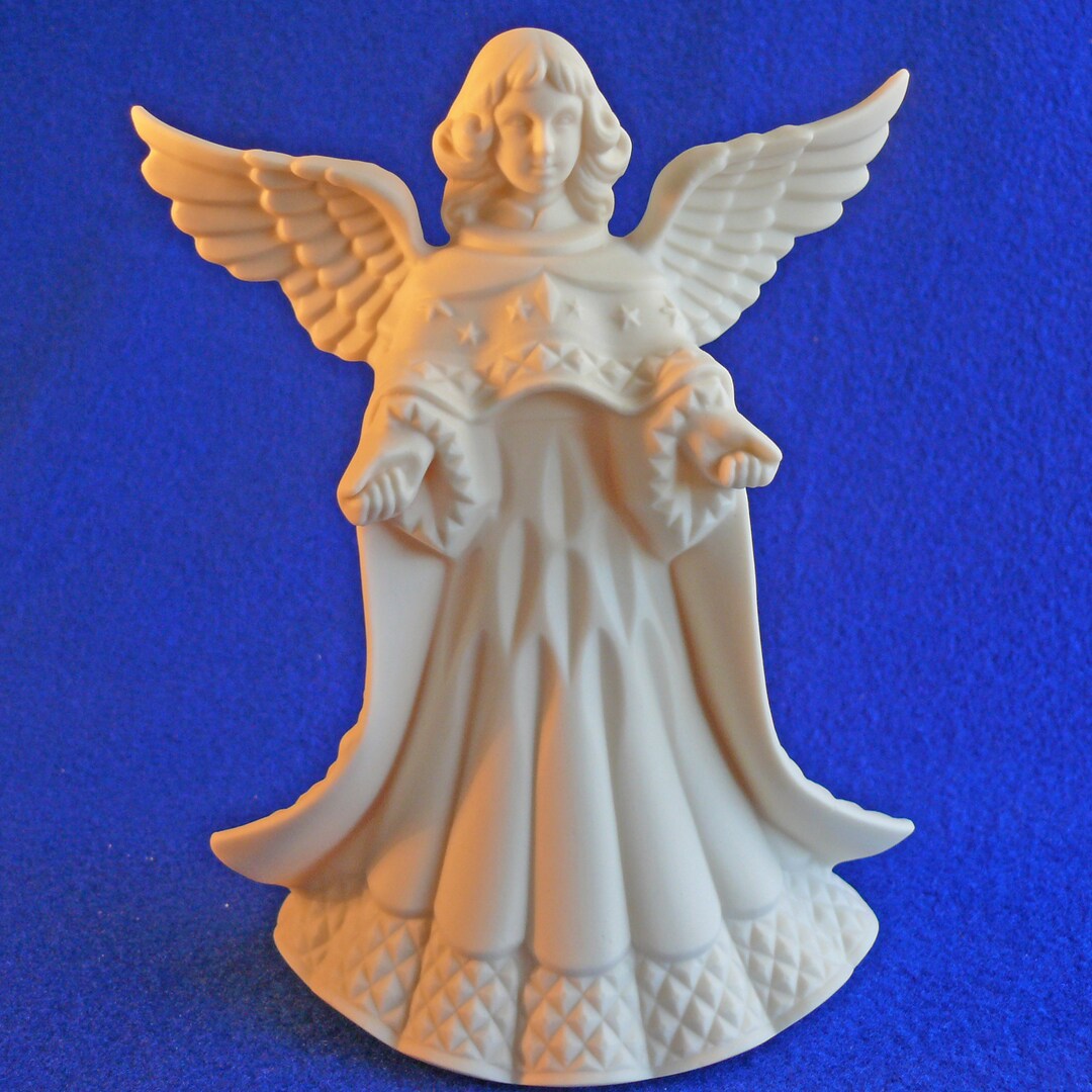 CUSTOM -- Star Angel Figurine With Nightlight Base -- Stars on Dress ...