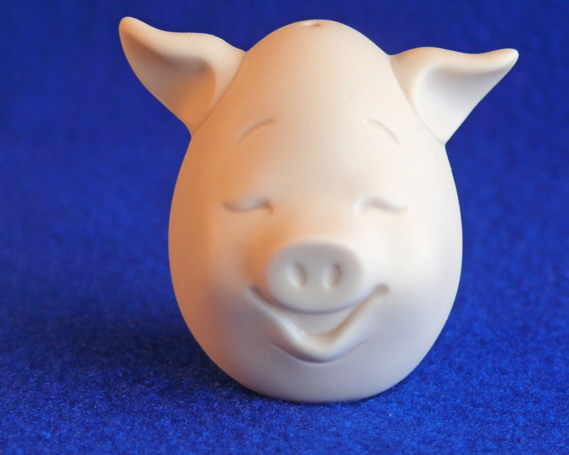 Set of 3 Pig Eggs-pressions Ornaments (sad, Laughing, Smiling ...