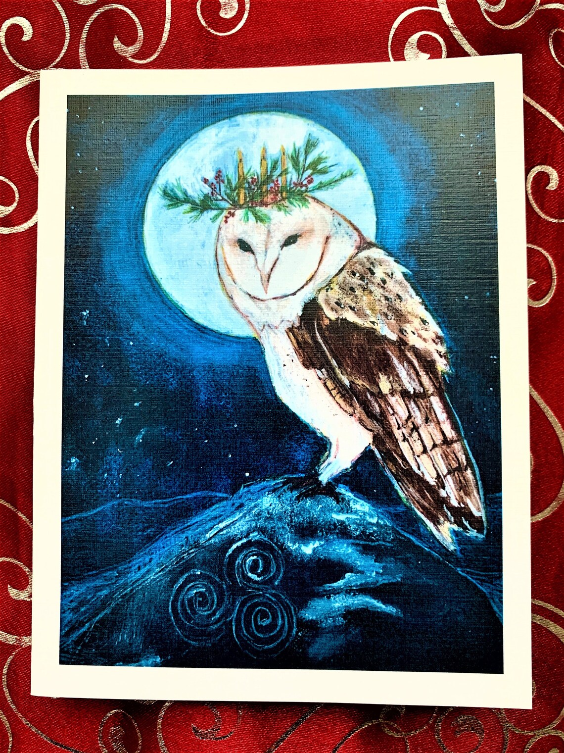 The Wisdom of Winter Stillness. Winter Holiday Owl. Celtic Solstice Owl ...