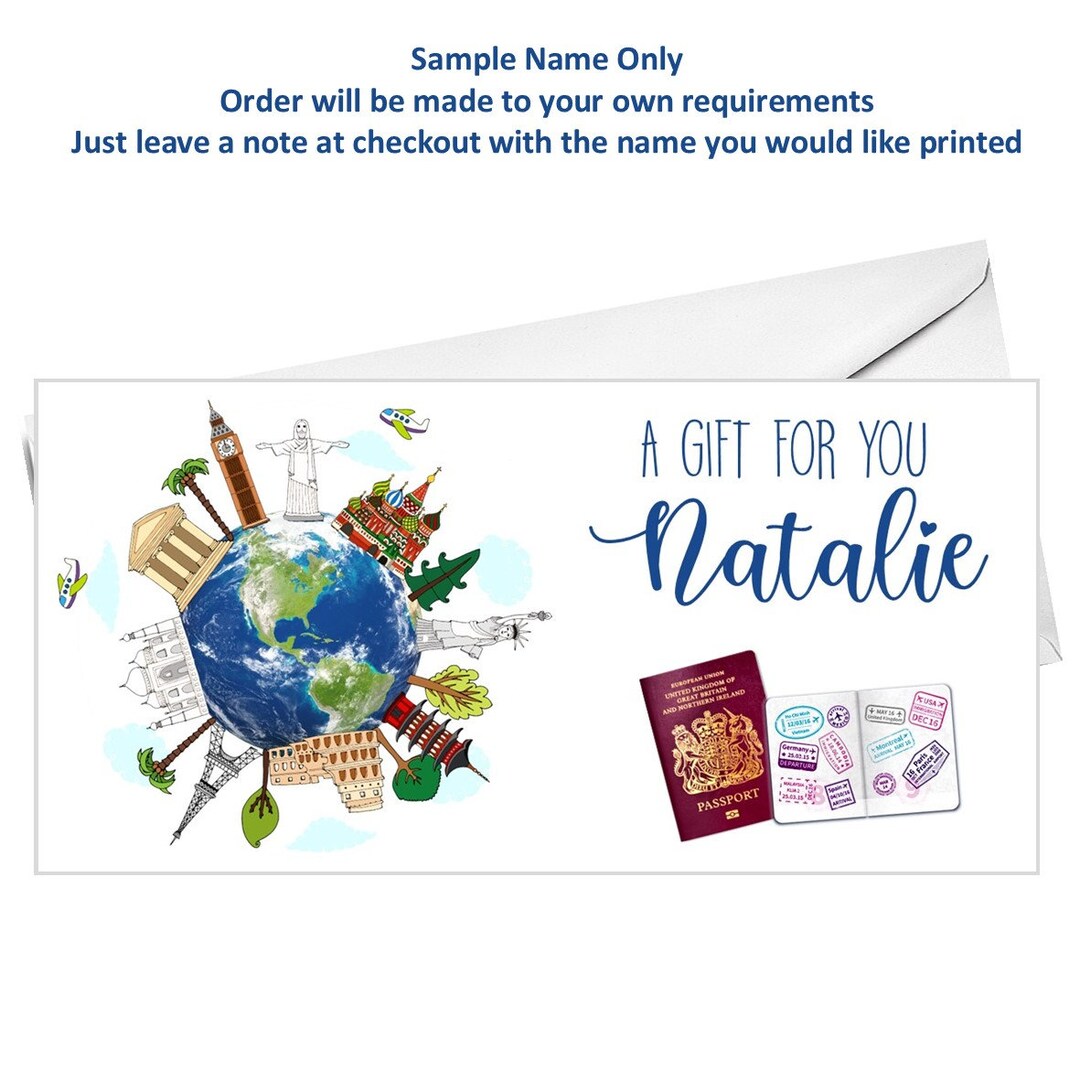 Personalised Money Gift Voucher Wallet Can Be Any Name - Etsy