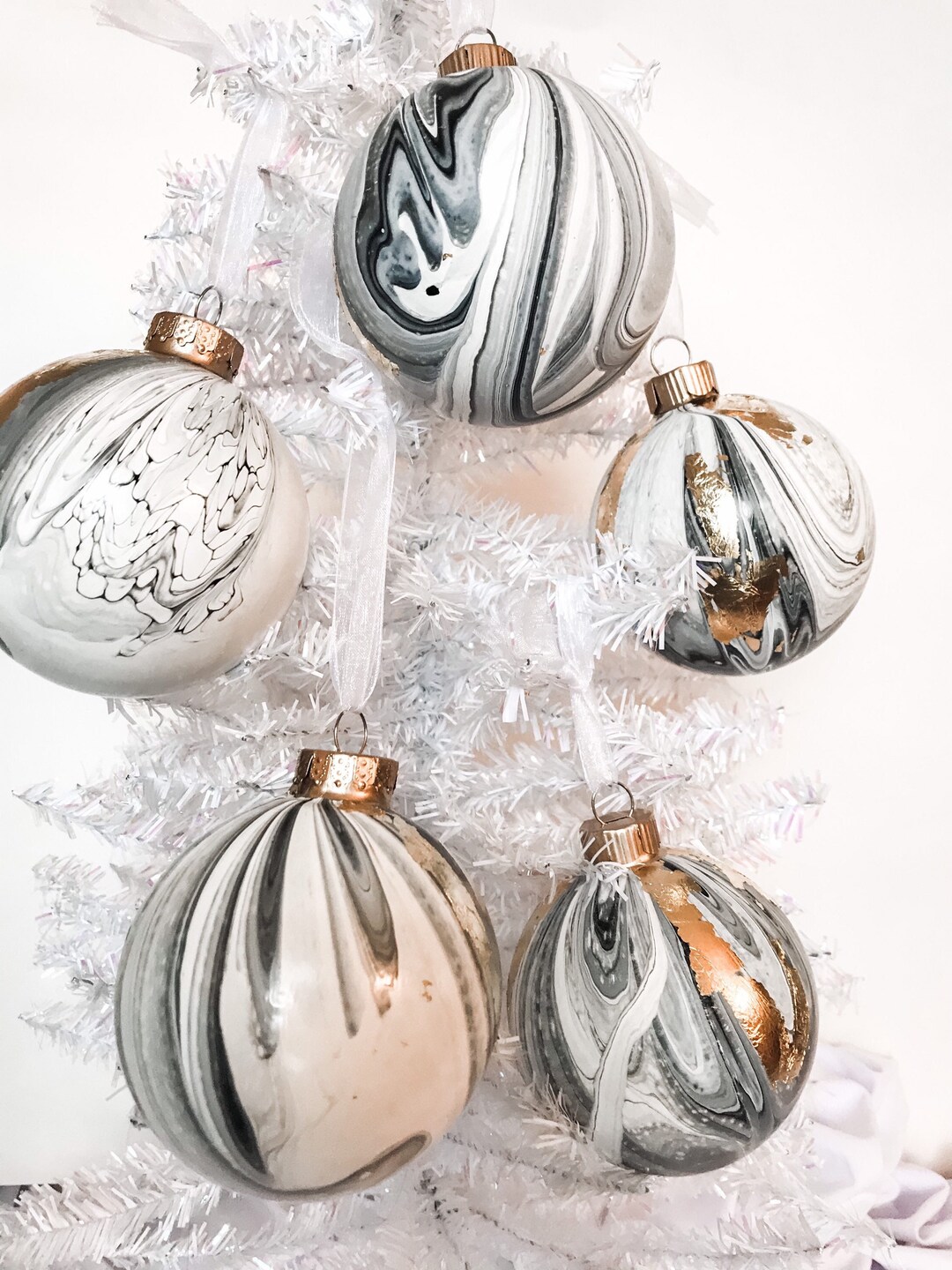 Handpainted Marble Ornaments Custom Made - Etsy