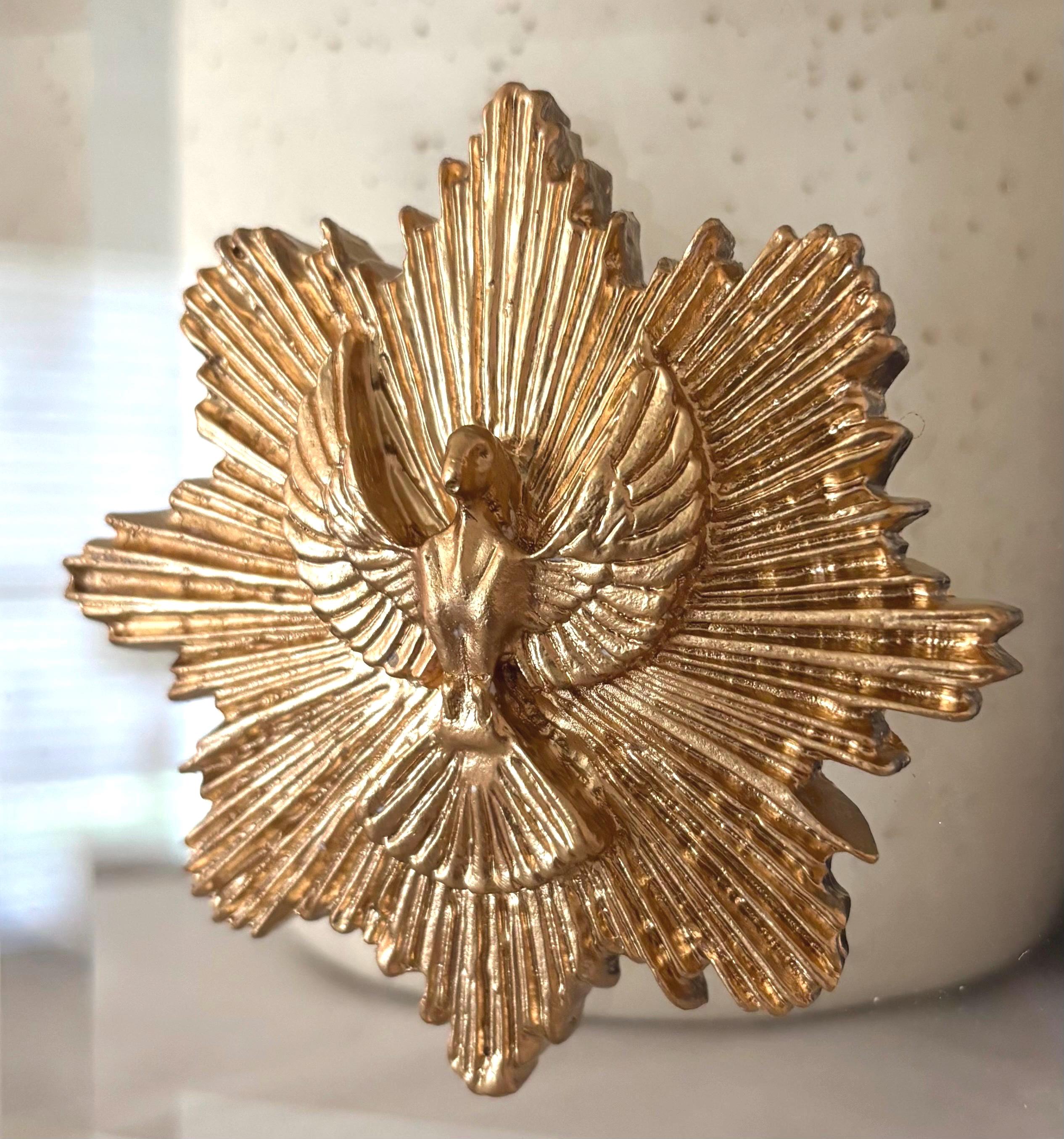 Holy Spirit Gold Dove Acrylic Block – 4x4 Christian Home Décor, Baptism ...