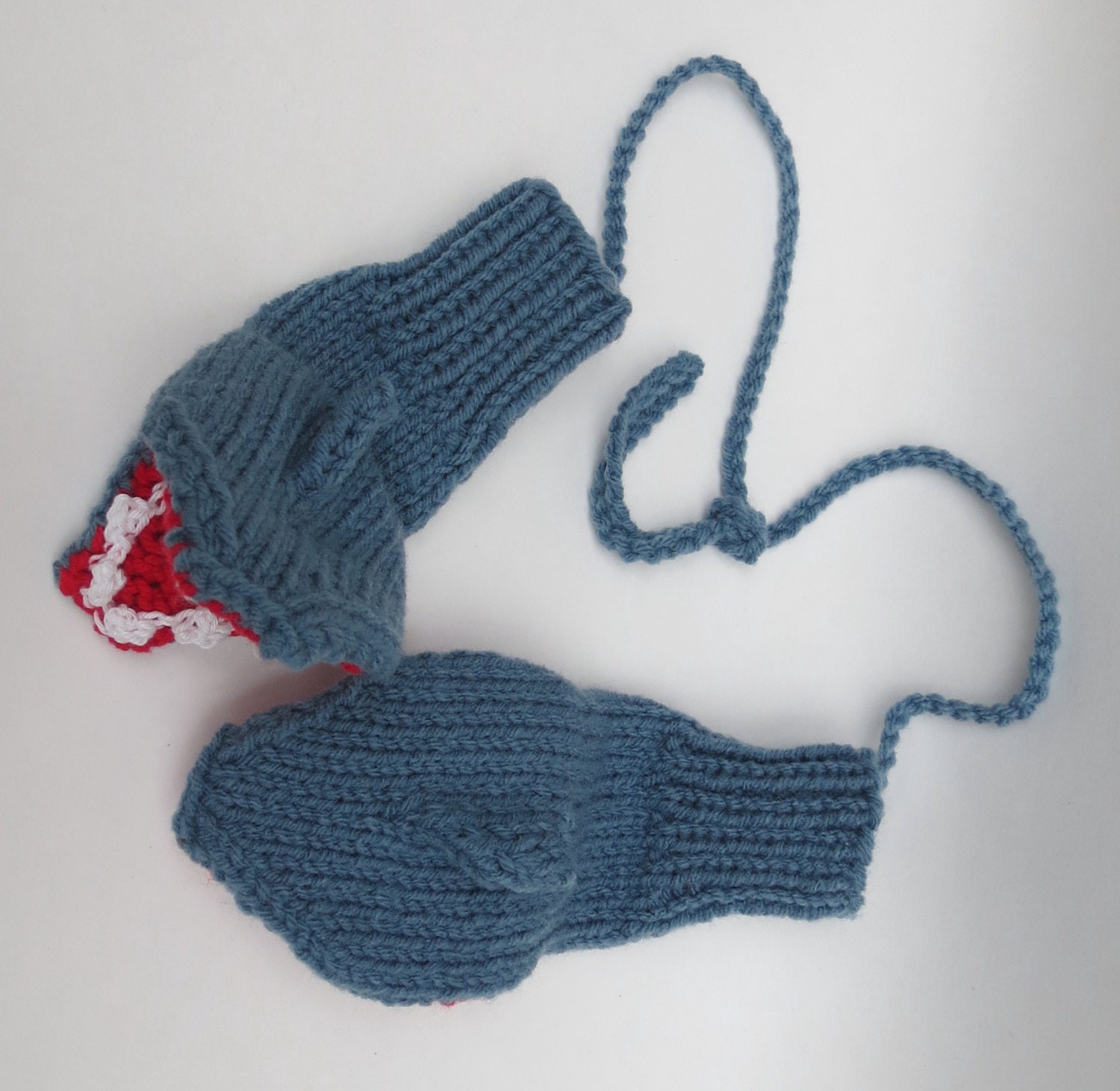 Kids Mittens Animal Mittens Mittens With String Shark - Etsy UK