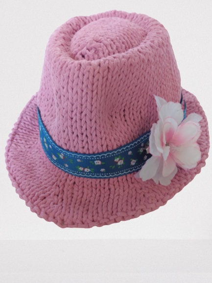 Baby Fedora Little Girl Hat Baby Hat with Flower Newborn | Etsy