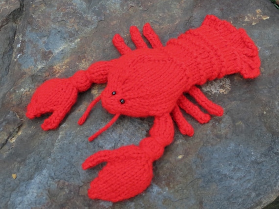 Lobster Toy Lobster Gift Knitted Lobster Stuffed Lobster | Etsy