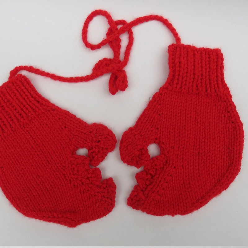 Red Mittens - Etsy