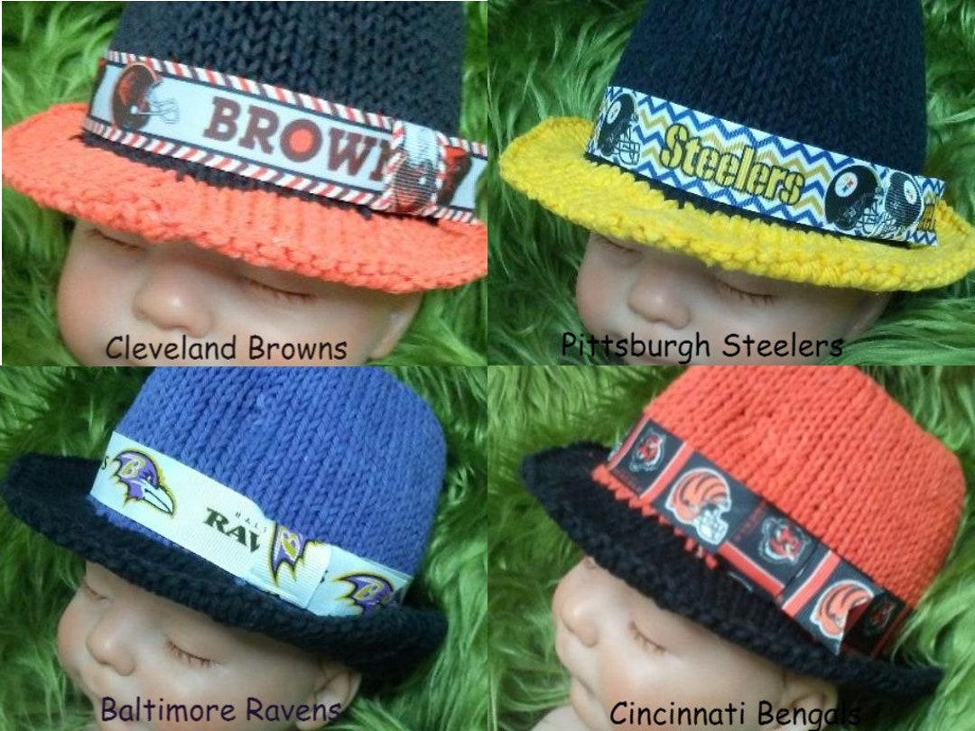 Football Baby Hat, Steelers Hat, Bengals Hat, Browns Hat, Ravens Hat ...