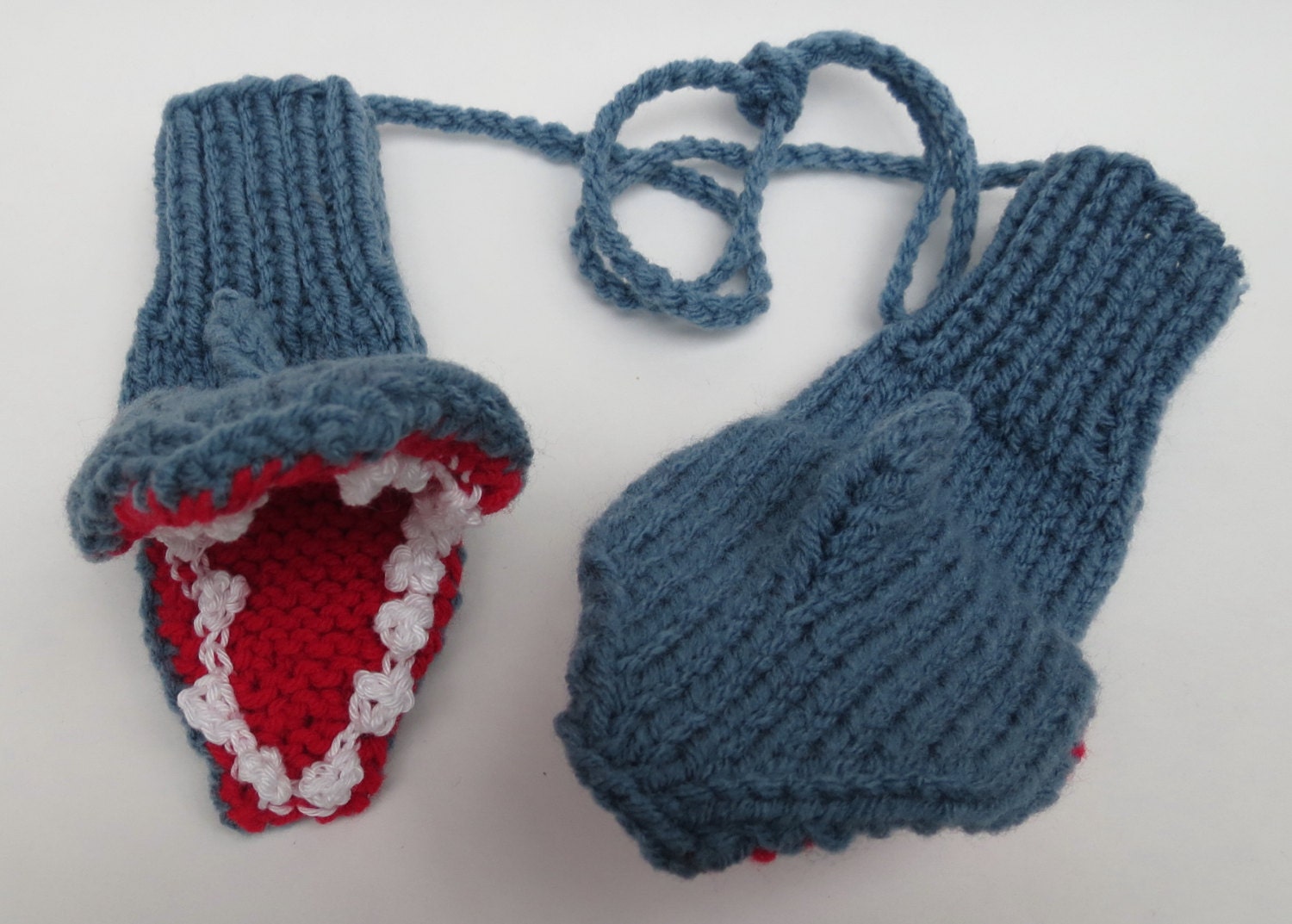 Kids Mittens Animal Mittens Mittens With String Shark - Etsy UK