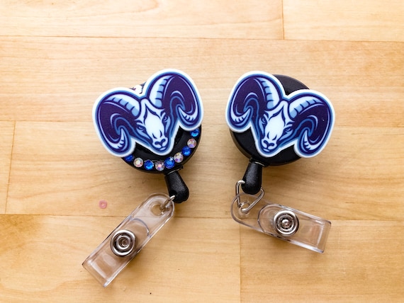 La Rams Football Bling Badge Rhinestone Badge Holder Bling | Etsy