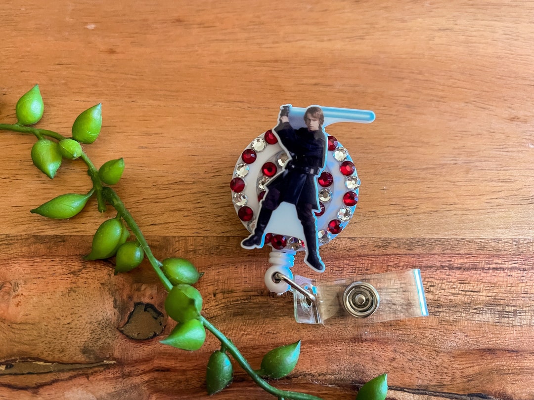 Star Wars Bling Badge Rhinestone Badge Holder Bling Retractable Badge ...