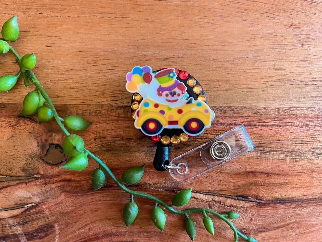 Clown Badge Reel - Badge Holder - Retractable Badge Reel - ID Badge ...