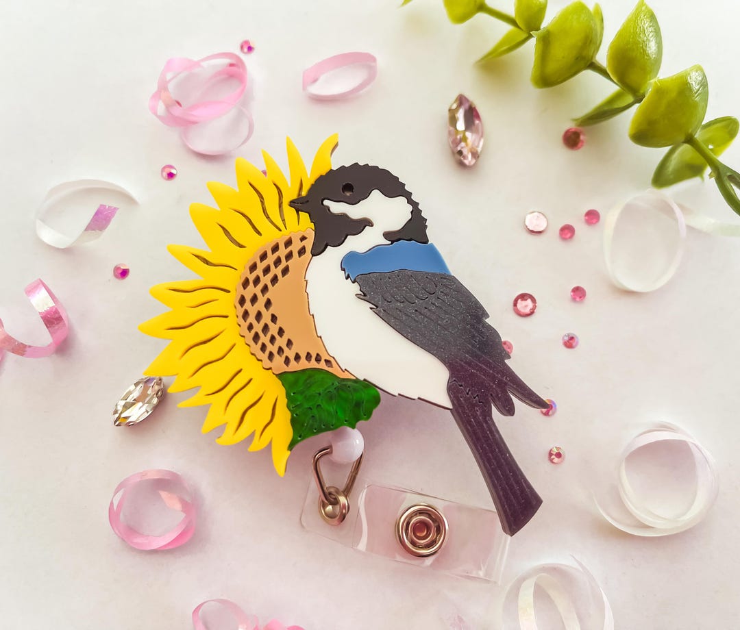 Laser Cut Acrylic Badge Animal Badge Holder Retractable Badge Reel ID ...
