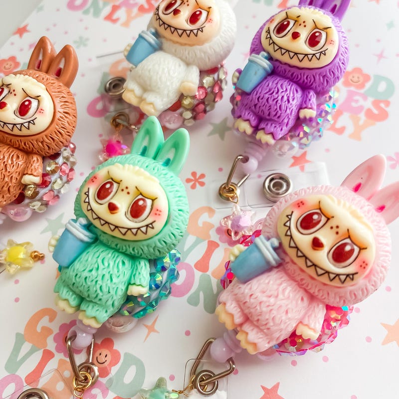 Badge Holders Labubu - Etsy