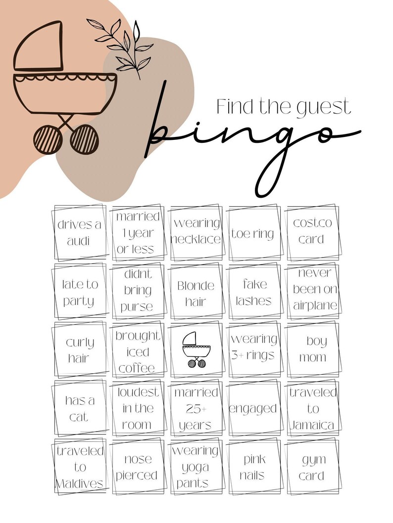 Baby Girl Shower Games, Baby Shower Bingo, Baby Shower Games, Find the ...