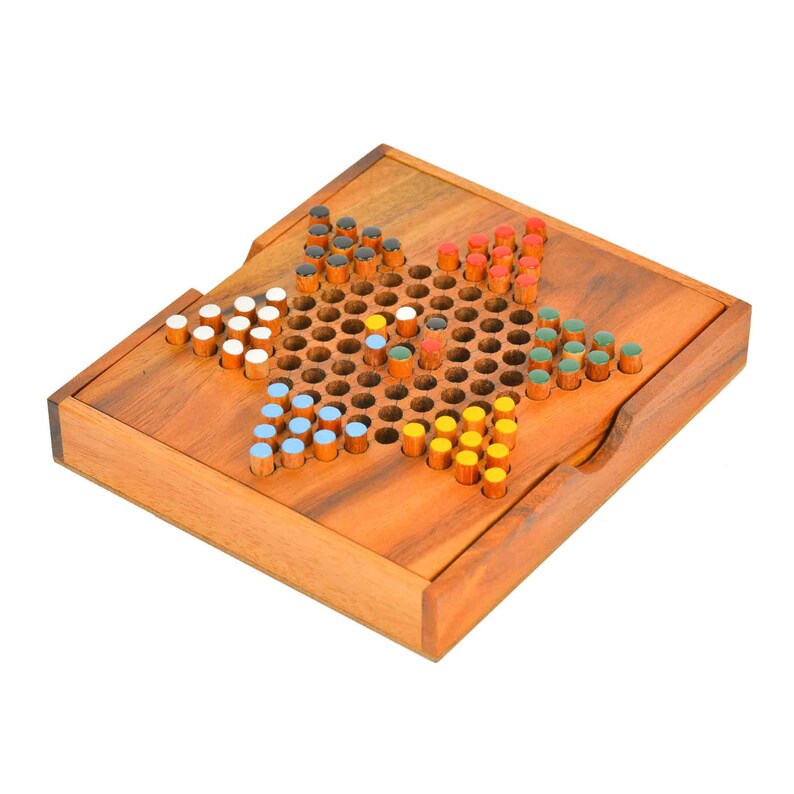 Wooden Toy : Chinese Checkers In Box The Organic Natural | Etsy